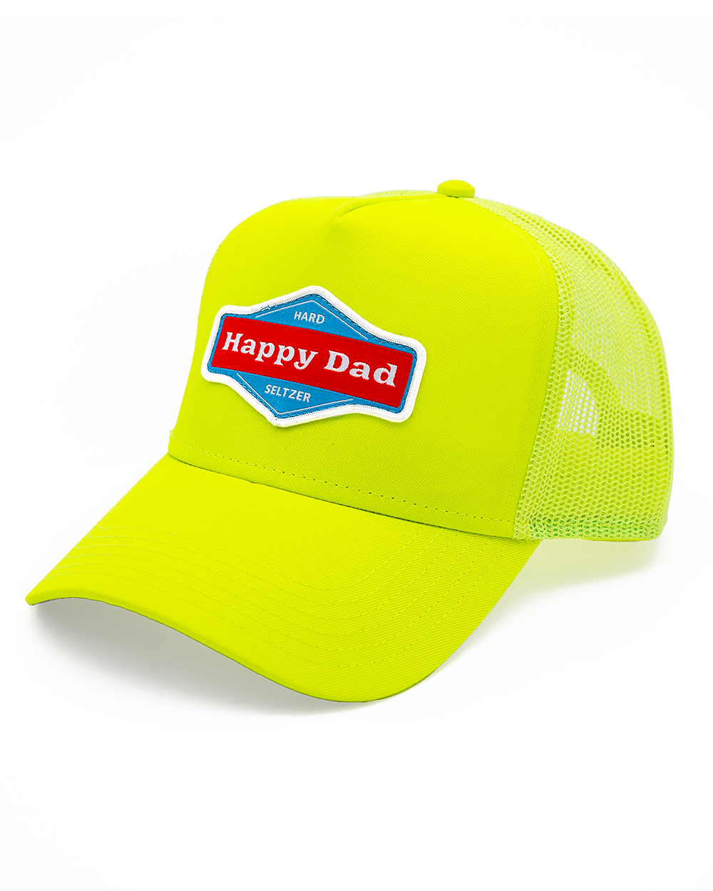 Happy Dad Trucker Hat (Neon Yellow)