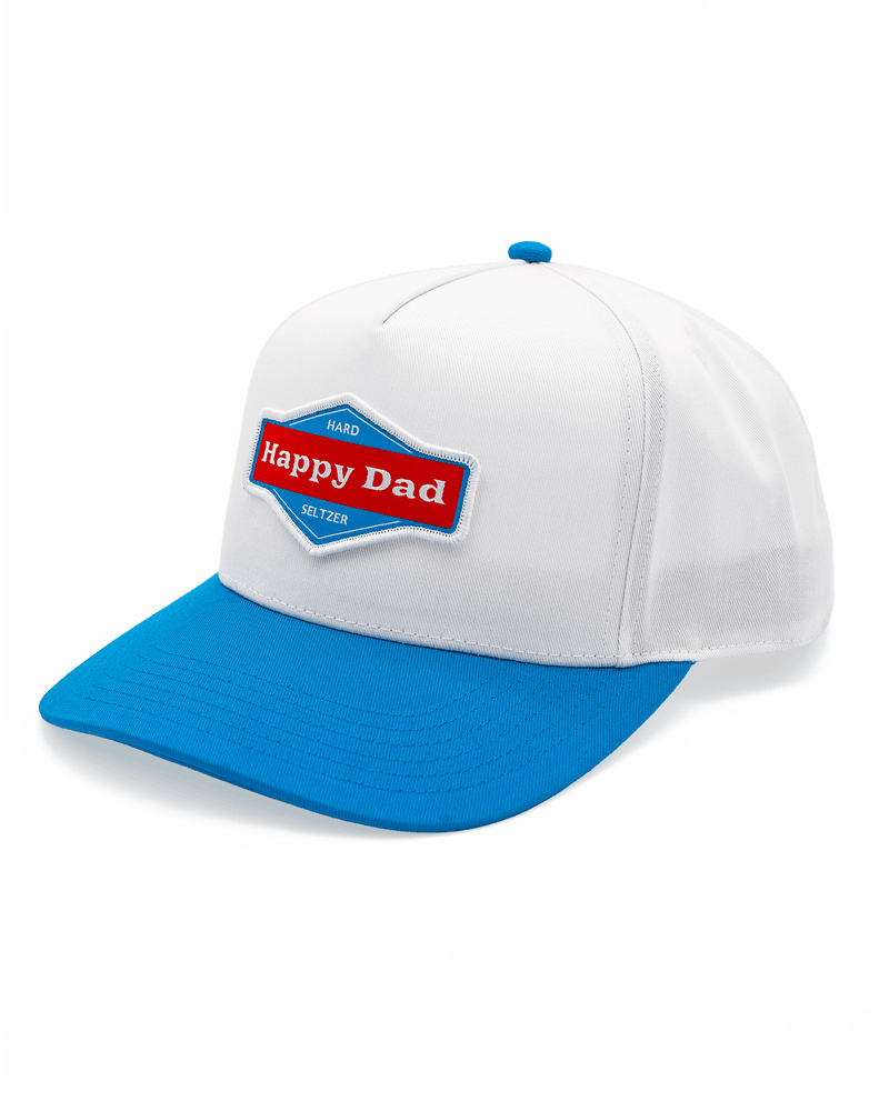 Happy Dad 2-Tone Hat (White/Blue)