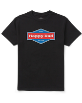 Happy Dad Front Logo Tee (Black)
