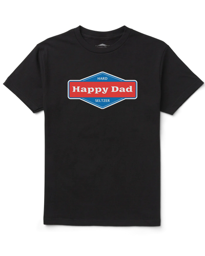 Happy Dad Front Logo Tee (Black)