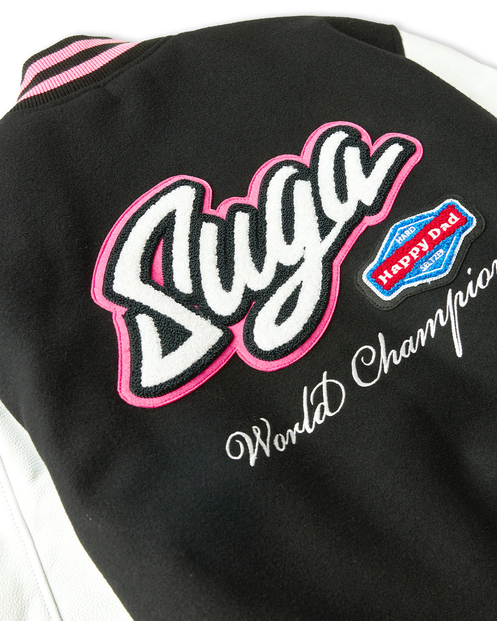 Happy Dad x Suga Sean Varsity Jacket (Black)
